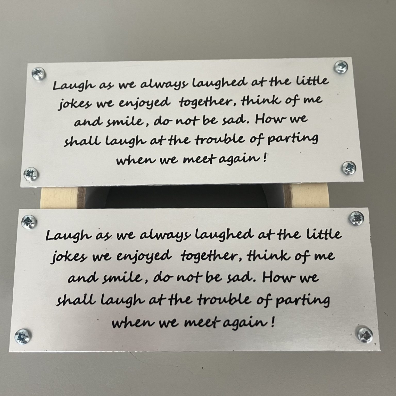 Aluminium Commemorative Bench Plaques - Signs Engraving