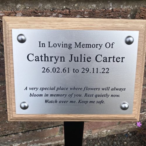 Anodised Aluminium Commemorative Tree Plaques - Signs Engraving