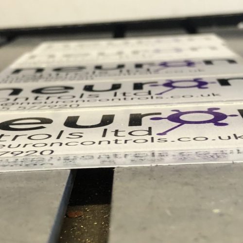 Clear Acrylic Nameplates with reverse printed decal - Signs Engraving