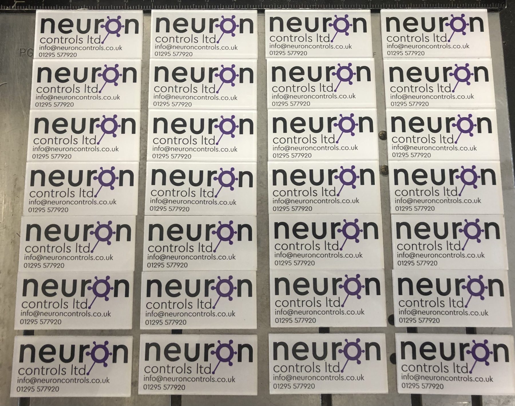 Clear Acrylic Nameplates with reverse printed decal - Signs Engraving