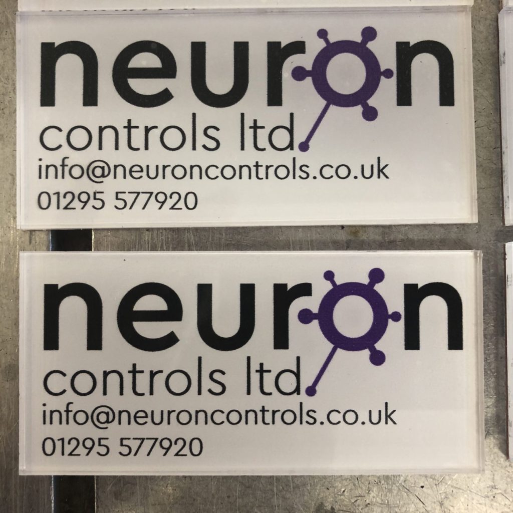 Clear Acrylic Nameplates with reverse printed decal - Signs Engraving