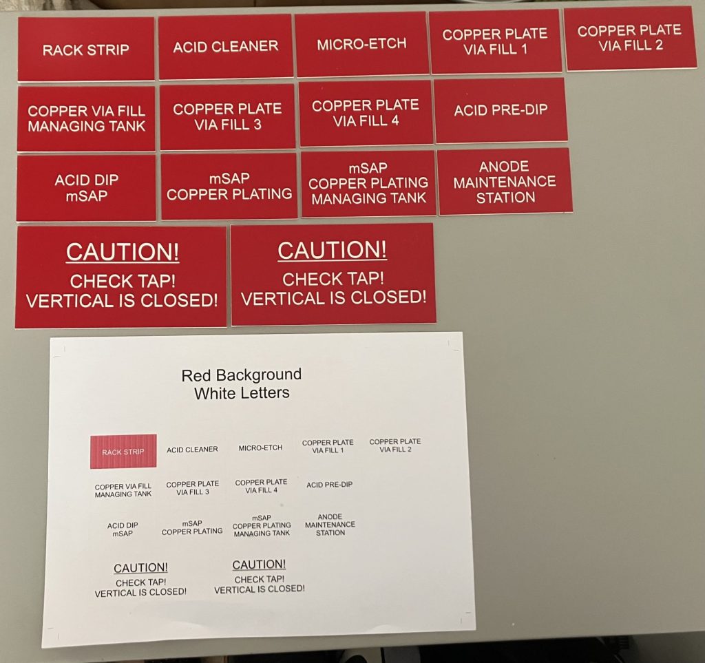 Identification label Engraving - Signs Engraving