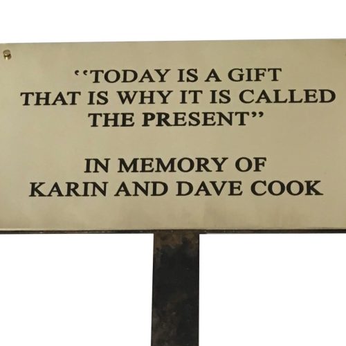 Polished Brass Commemorative Tree Plaques - Signs Engraving